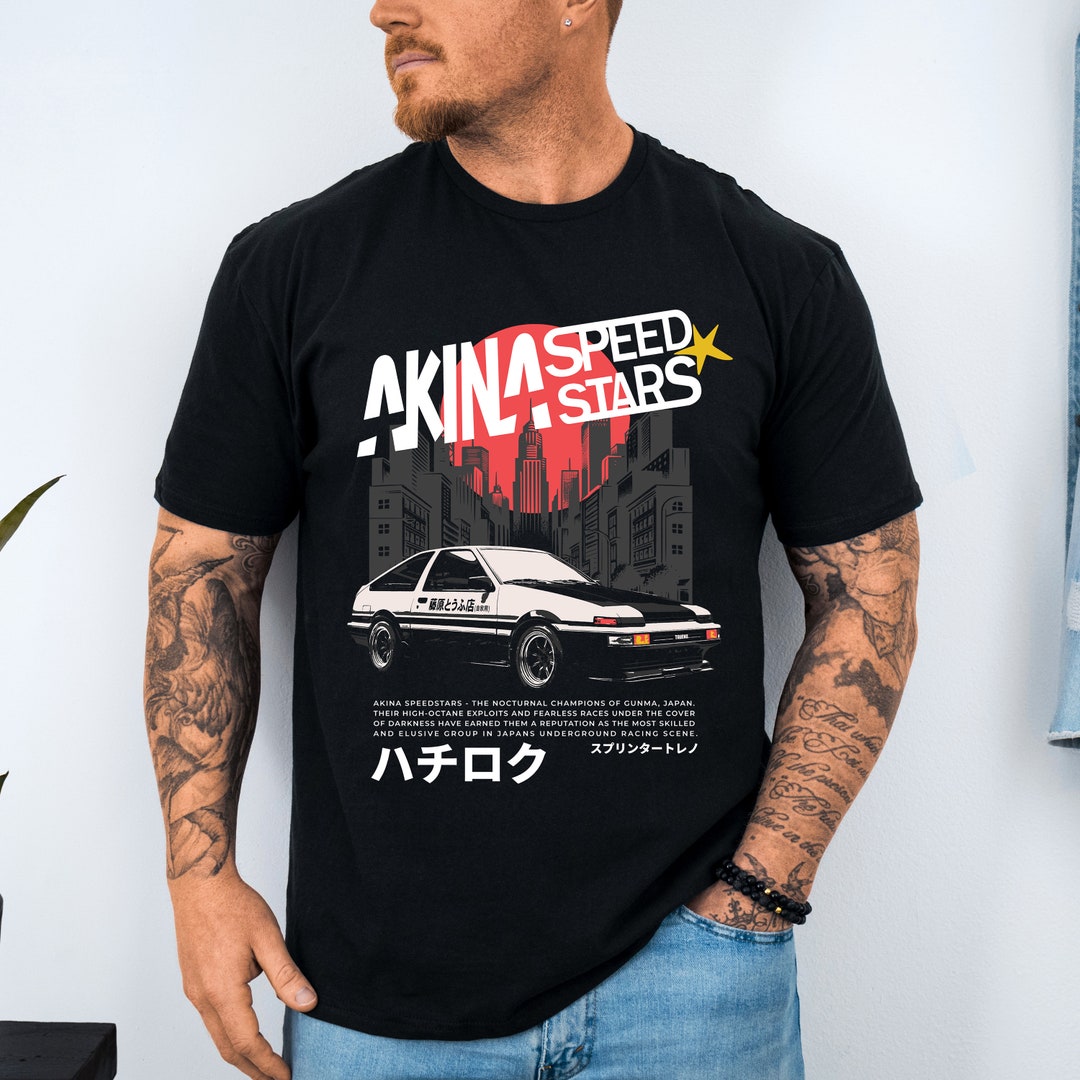 Initial D Akina Car T-shirt AE86 Trueno: Takumi Fujiwara, Speed Stars ...