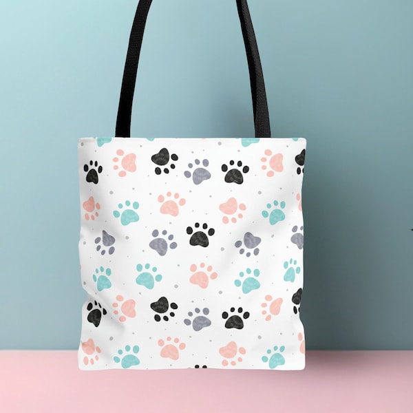 Paw Print Tote Bag - Etsy