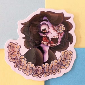 Cute Zombie Girl Body Horror Stickers | 2 Inches | Vinyl Weatherproof ...