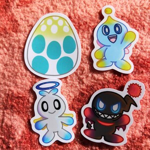 Cute Sonic the Hedgehog Baby Chao Stickers | 2 Inches | Vinyl ...