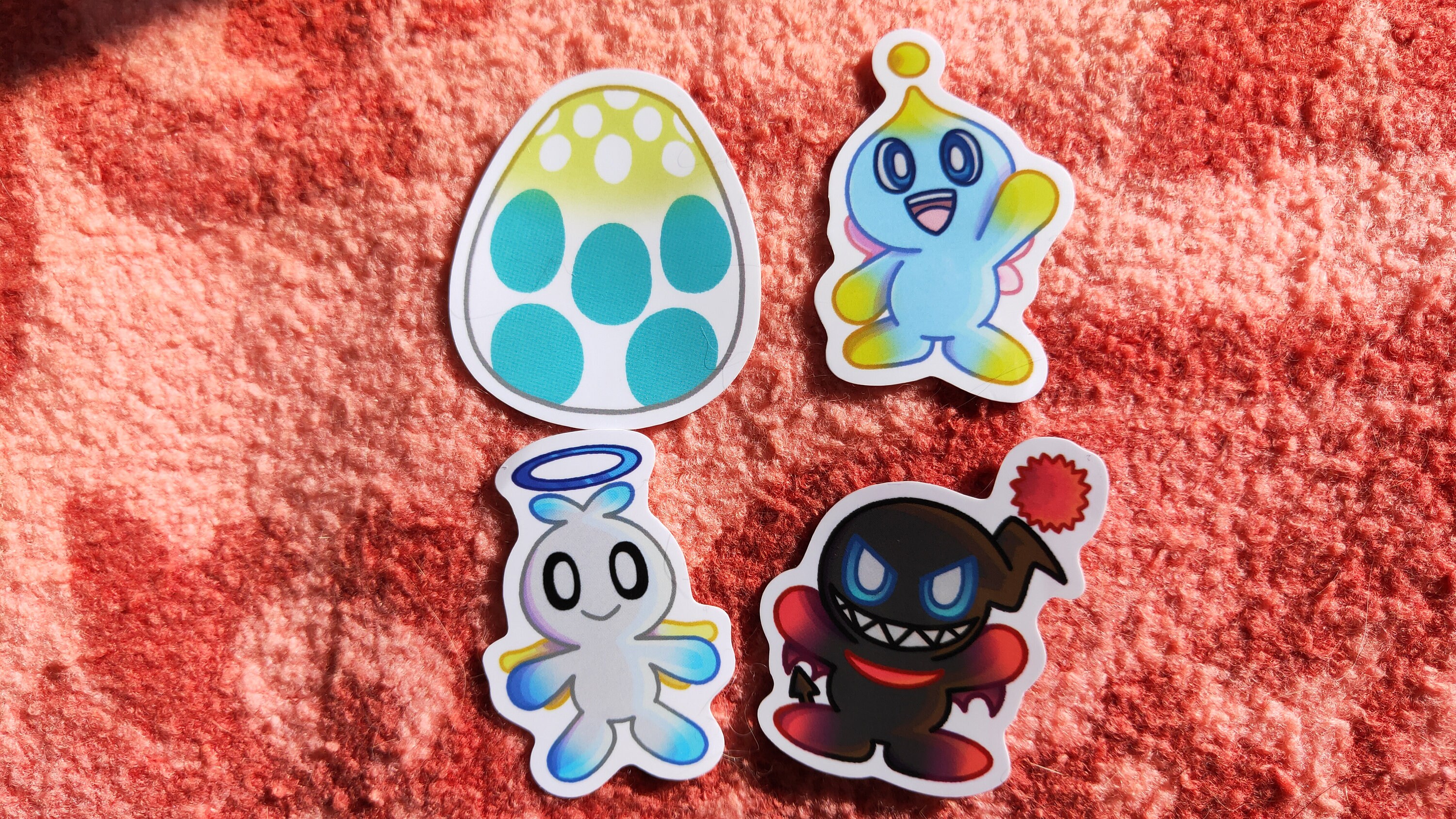 Cute Sonic the Hedgehog Baby Chao Stickers 2 Inches Vinyl Weatherproof ...