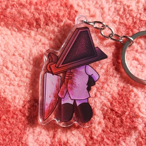 Silent Hill Pyramid Head and Sakura Head Acrylic Keyring 2.5 Inch ...