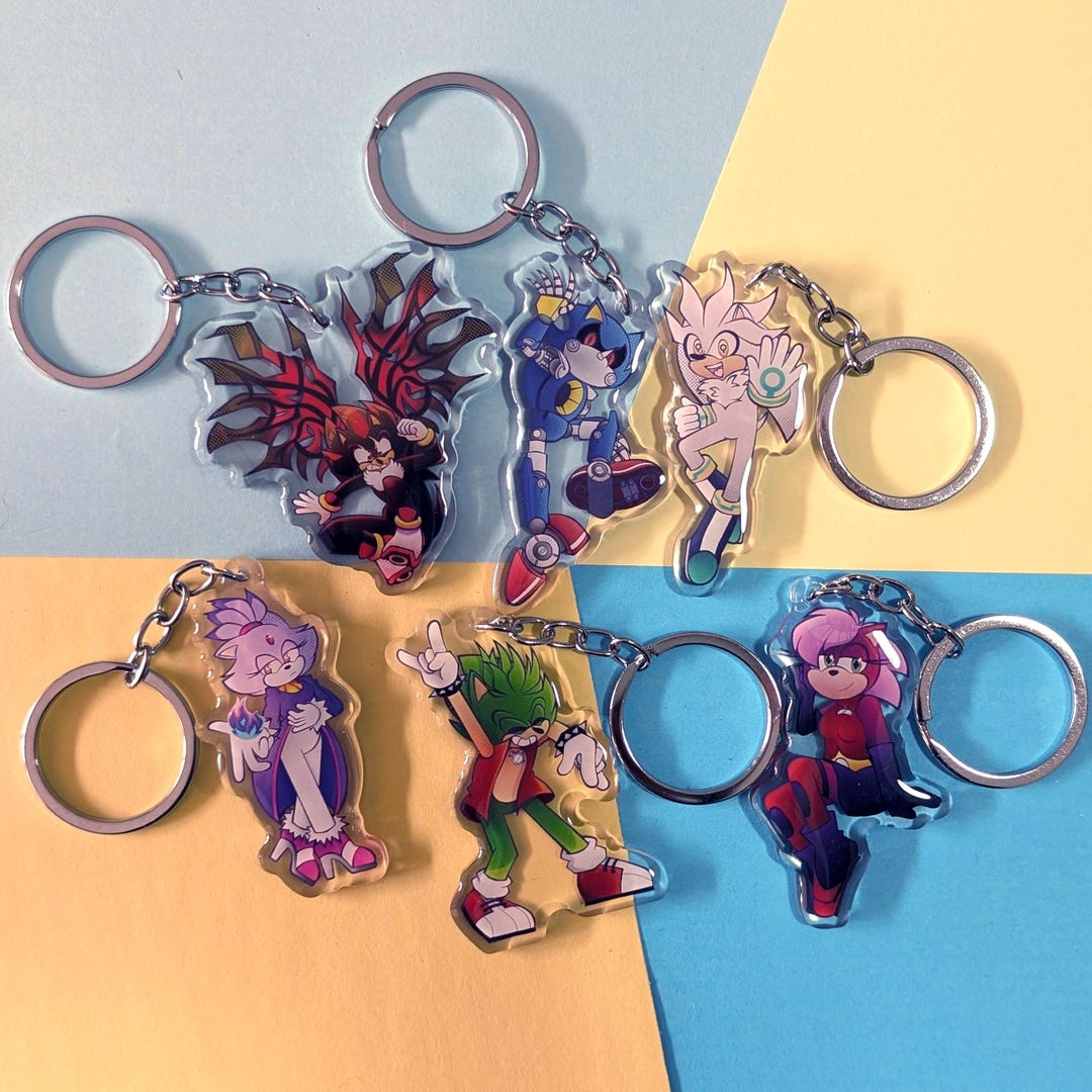 Sonic the Hedgehog Acrylic Keyring Collection Season 2 INDIVIDUAL ...