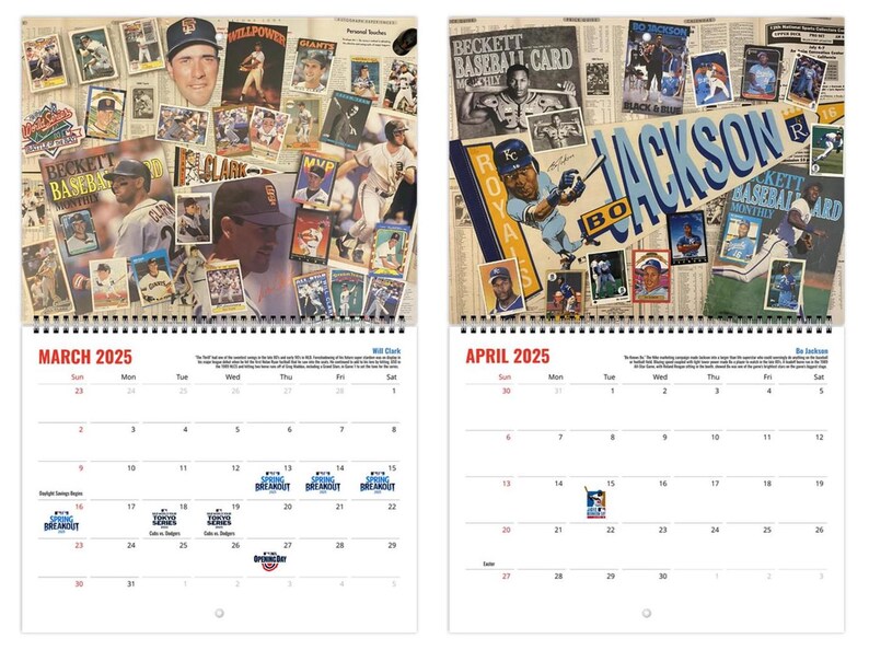 2025 Wall Calendar - Junk Wax Baseball Cards - Etsy