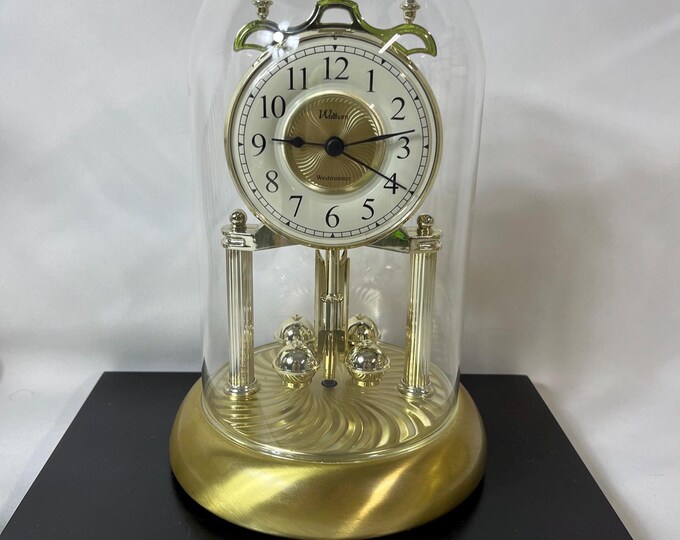 Waltham Quartz Glass Dome Spinning Chim Desk/shelf Clock Westminster - Etsy