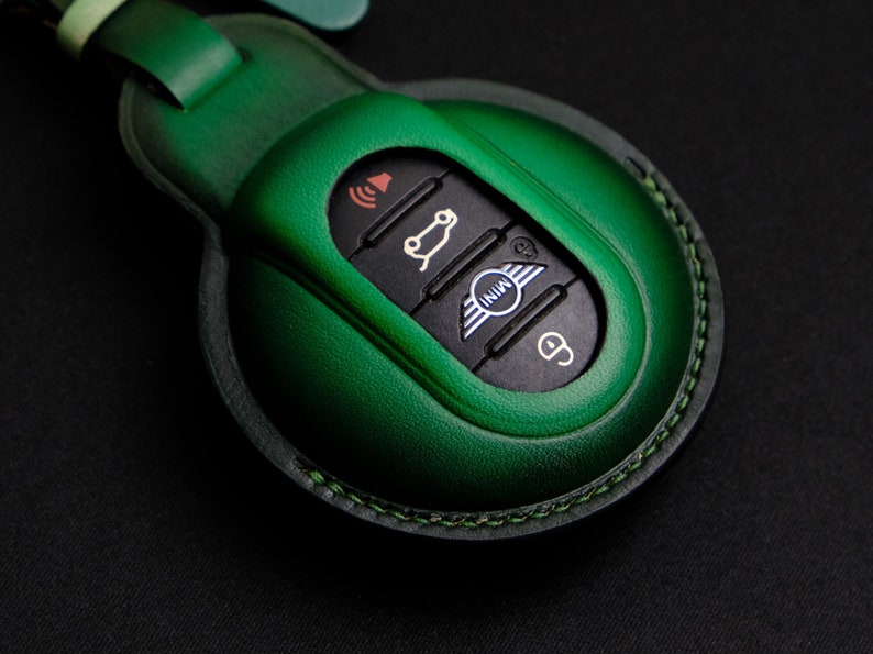 Mini Cooper Clubman Key Fob Cover, Handmade Leather Smart Key Cover for ...