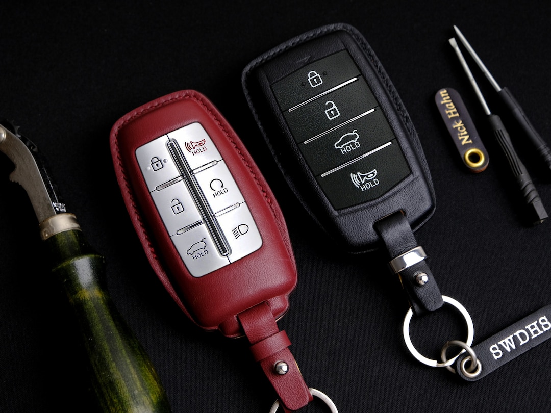 Genesis Leather Key Cover, Key Fob Cover Compatible With Genesis GV60 ...