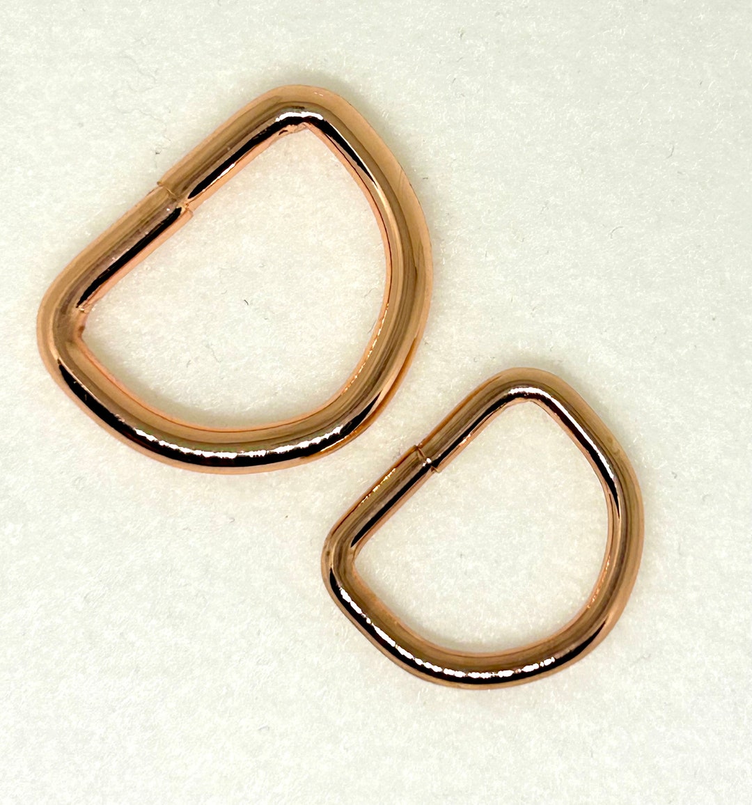 Rose Gold D-rings package of 4, Select Size - Etsy