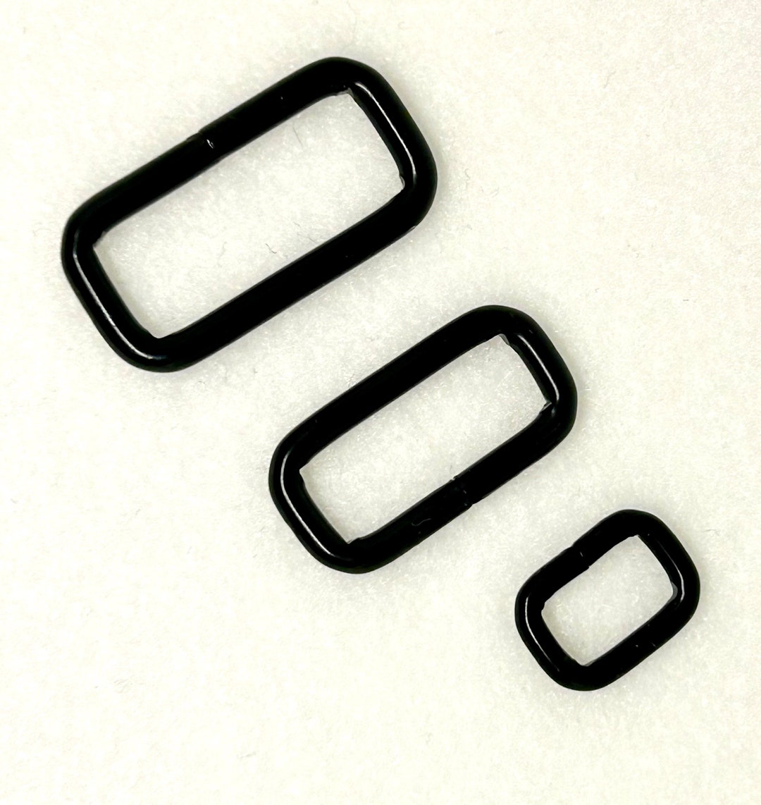 Black Collar Loops package of 4, Select Size Rectangle Ring - Etsy