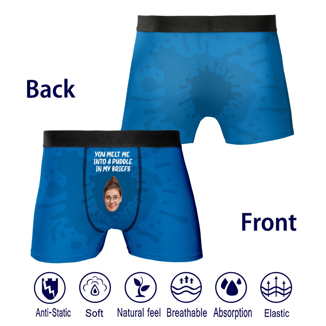 Custom Underwear With Face, Personalized Boxers With Photo You Melt Me ...