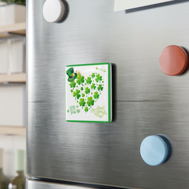 Kiss Me Im Irish, Porcelain Magnet, 2x2 Square, Happy St. Patricks Day ...