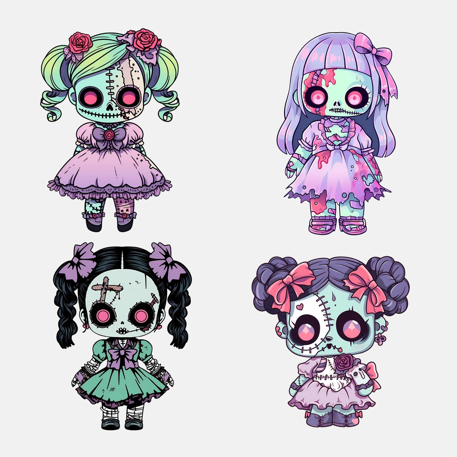 Horror Creepy Doll Clipart Png, Halloween Spooky Cute Scary Chibi ...