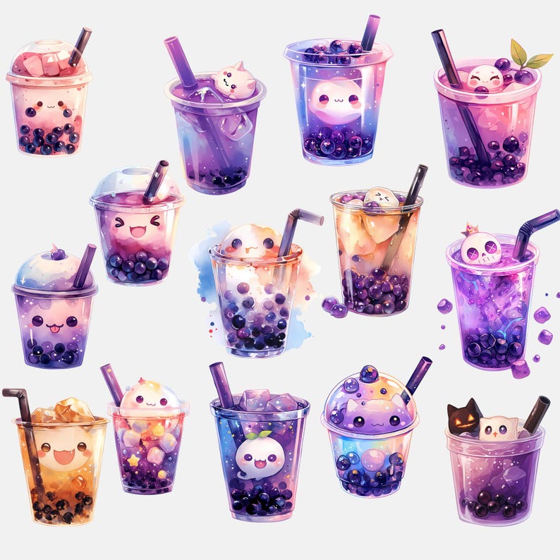 Bubble Tea Cute Boba Tea Clipart Kawaii Boba Tea Milk Tea Png, Pastel ...