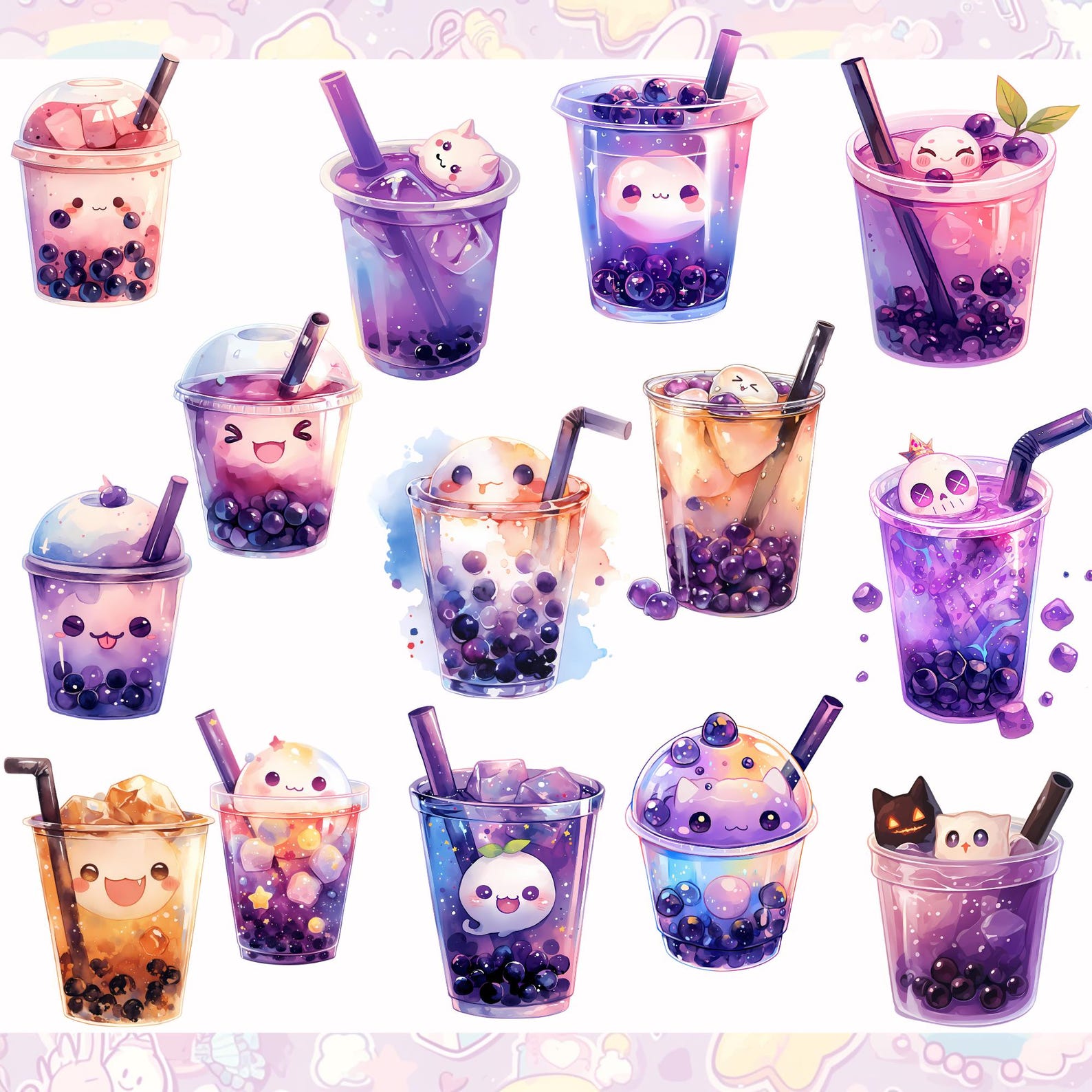 Bubble Tea Cute Boba Tea Clipart Kawaii Boba Tea Milk Tea Png, Pastel ...