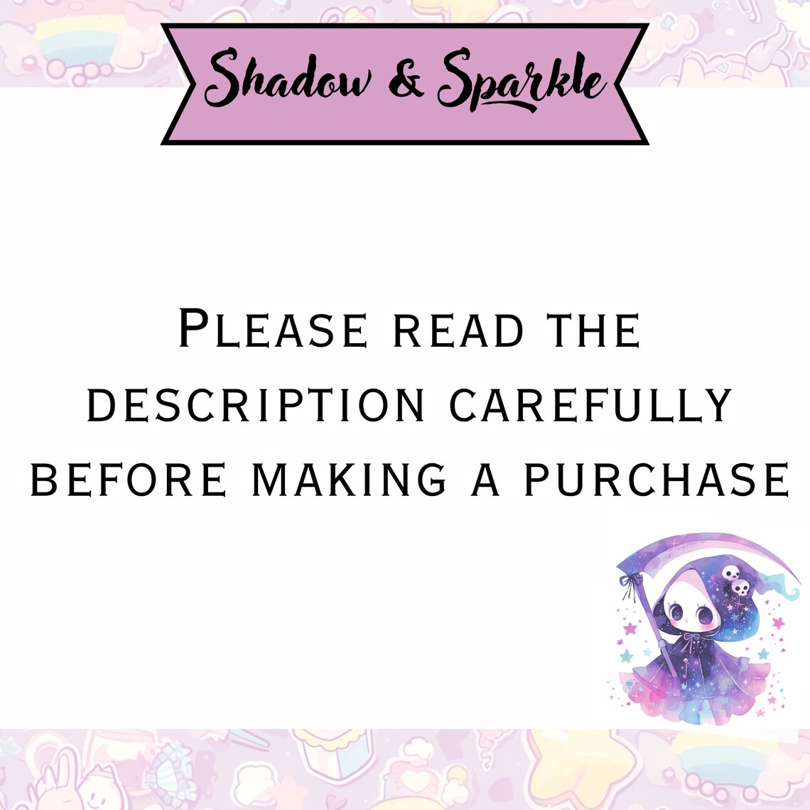 Goth Kawaii Sea Creature Clipart Png Cute Underwater Animals, Gothic ...