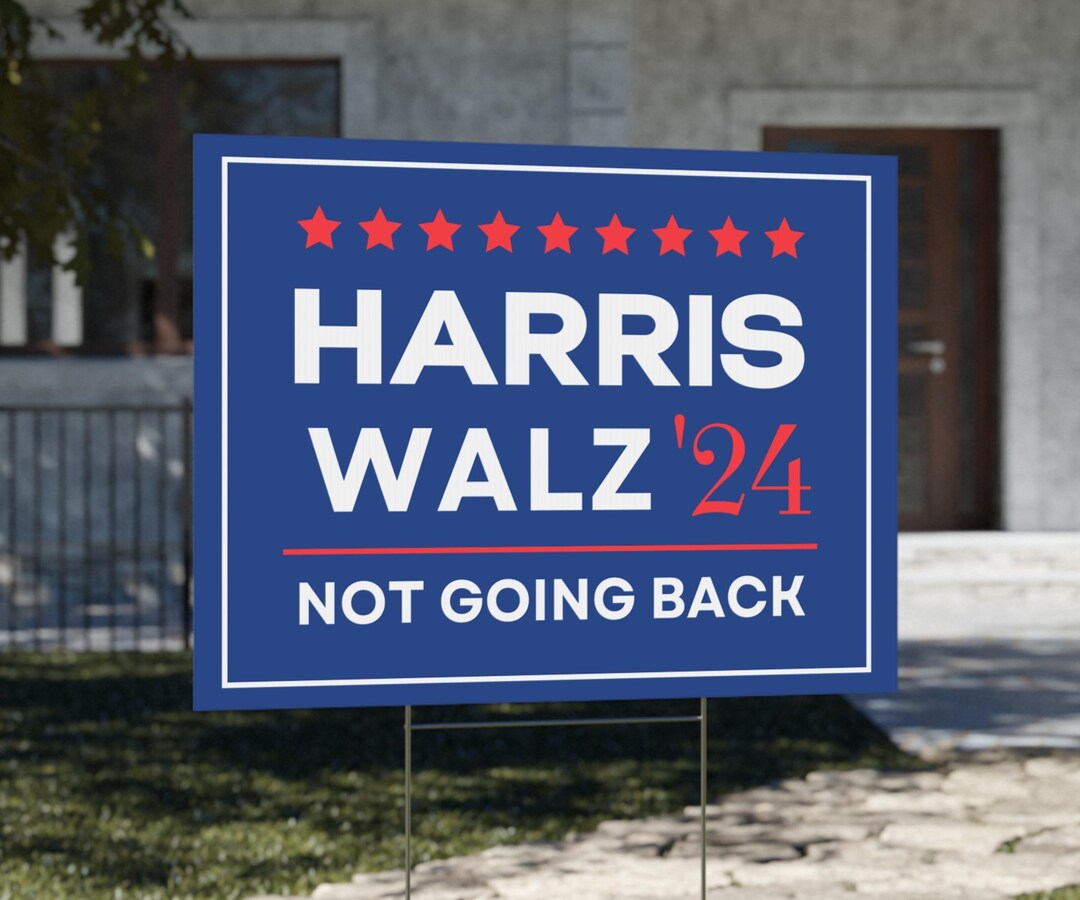 Harris Walz Yard Sign, Presidential Election 2024, Yard Lawn Sign ...