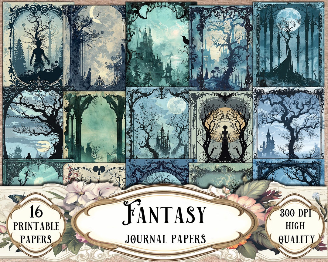 Fantasy Printable Journal Papers, Digital Papers, Printable Papers ...