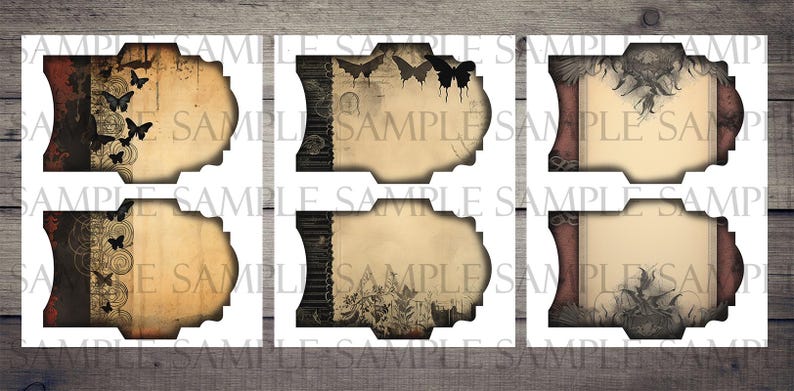 Gothic Printable Envelopes: Junk Journal & Scrapbooking (digital ...