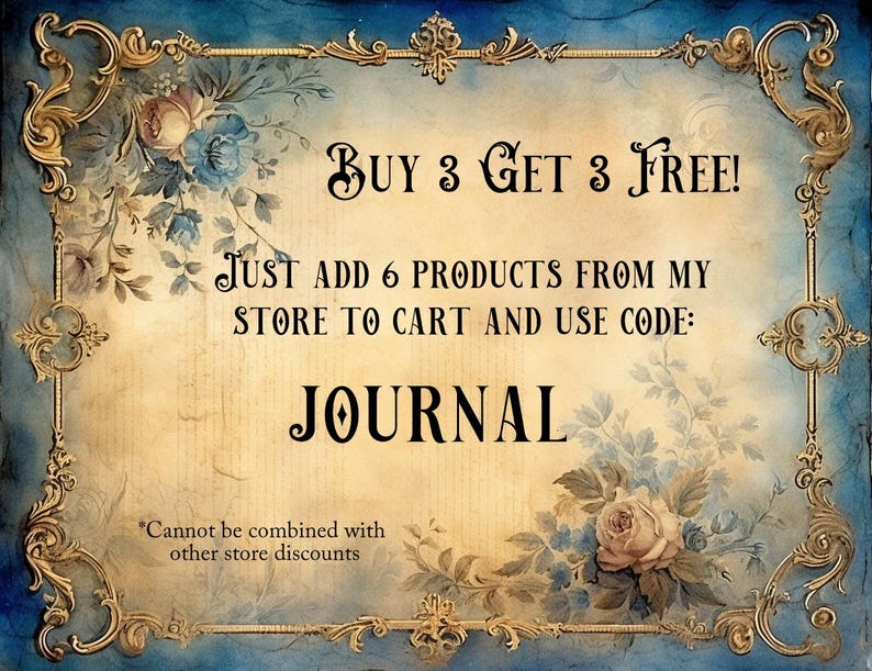 Vintage French Journal Papers: Printable Scrapbook Kit (digital ...