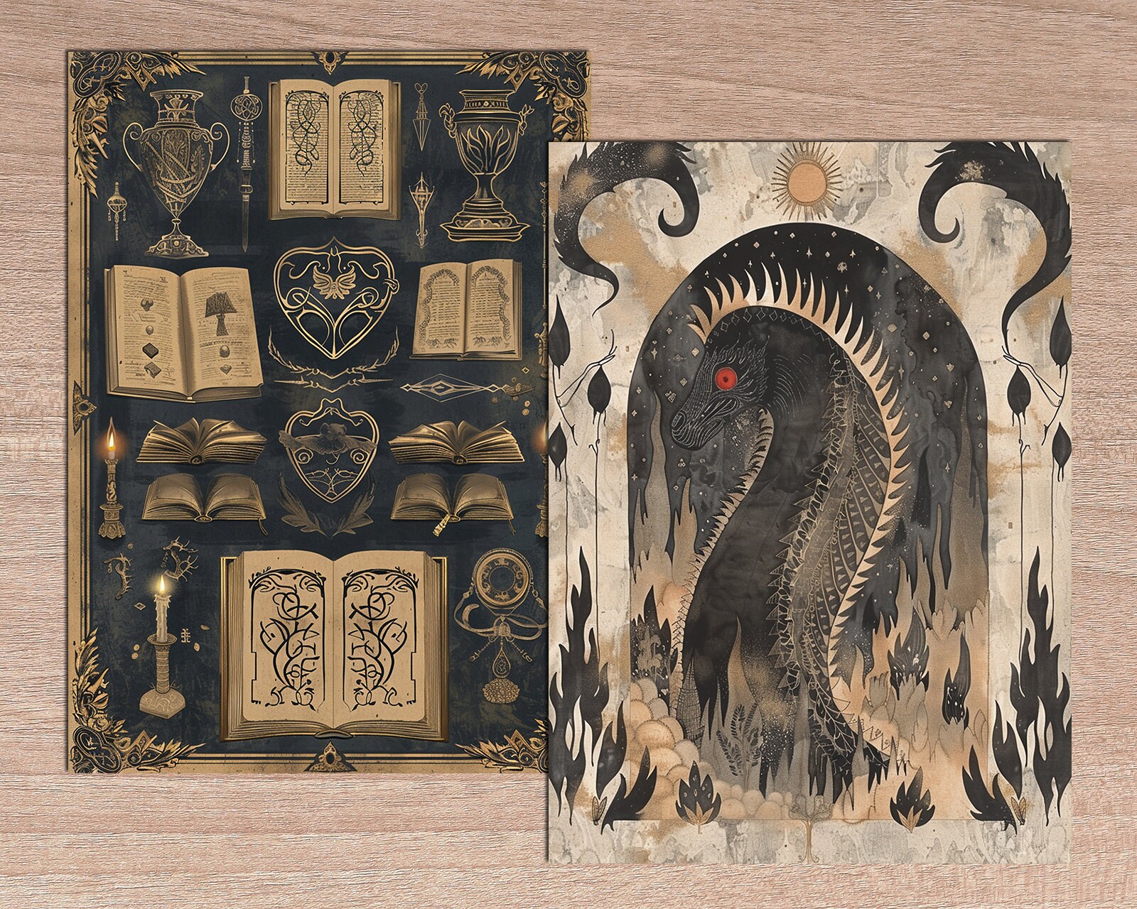 Ancient Mystical Printable Journal Papers, Digital Papers, Junk Journal ...