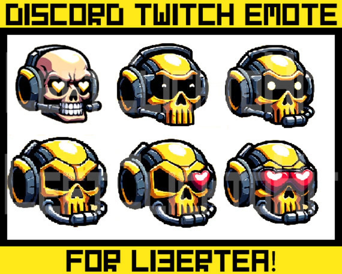 Skull Emote, Emoji Pack, Emote Pack, Twitch Discord Youtube Emotes ...