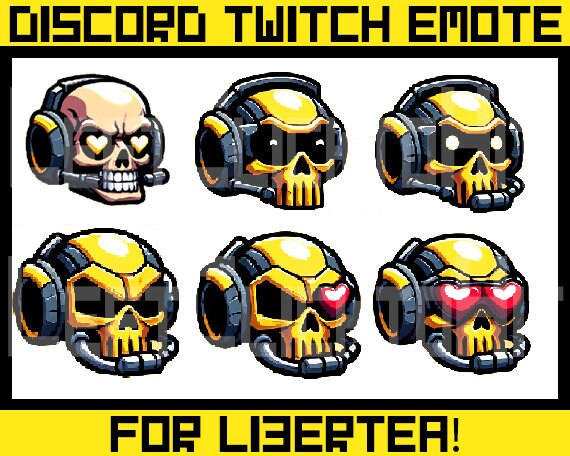 Skull Emote, Emoji Pack, Emote Pack, Twitch Discord Youtube Emotes ...