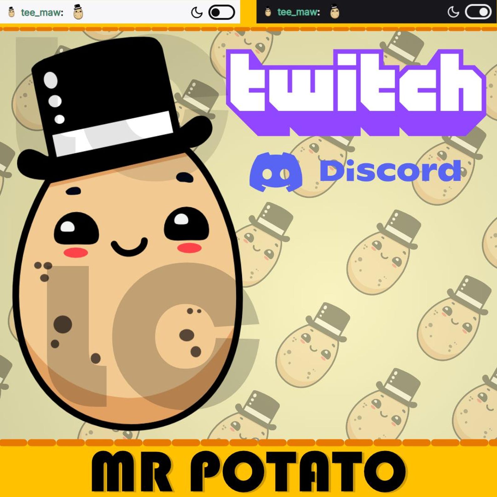ANIMATED Twitch Emote Mr Potato Happy Potato Twitch and Discord Emote ...