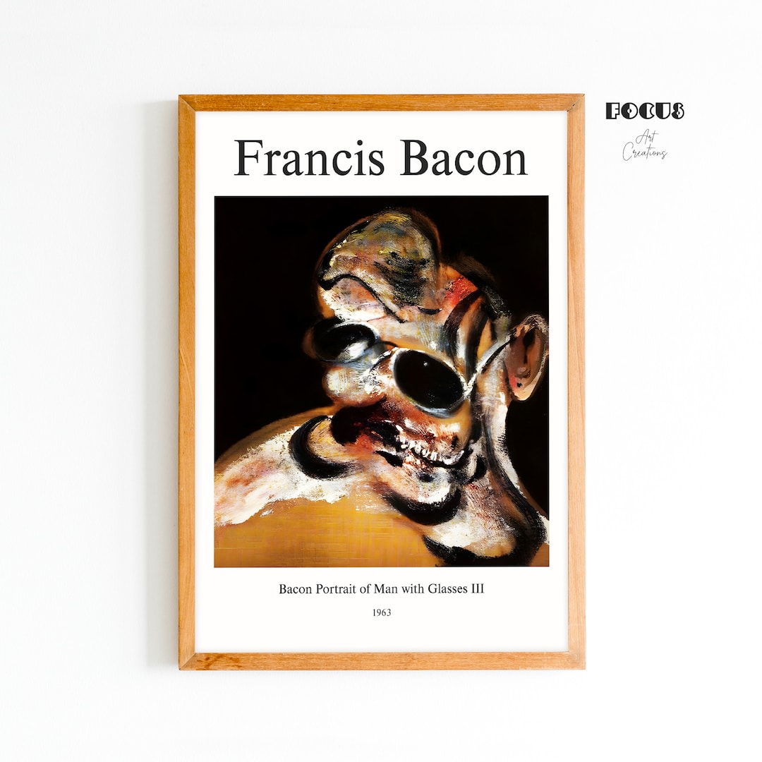 Francis Bacon, Bacon Portrait of Man With Glasses III, 1963, Francis Bacon Print, Bacon Wall Art ...