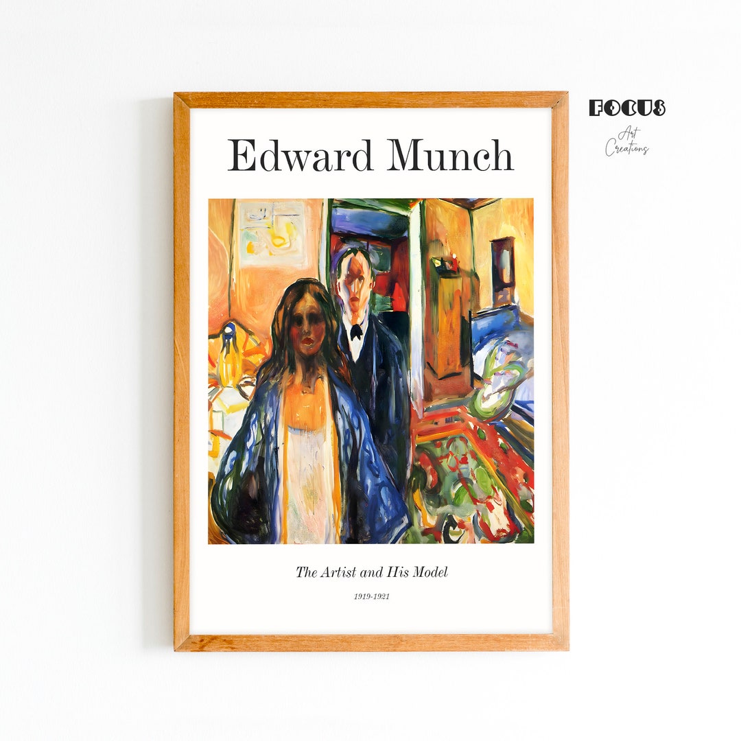 Edward Munch, the Artist and His Model, 1919-1921, Edward Munch Wall ...