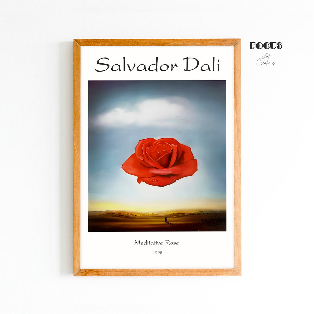 Salvador Dali Meditative Rose 1958 Dali Poster Salvador - Etsy