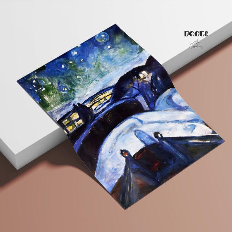 Edvard Munch, Starry Night, 1922-1924, Edvard Munch Wall Poster, Museum ... Edvard Munch, Starry Night, 1922-1924, Edvard Munch Wall Poster, Museum ...