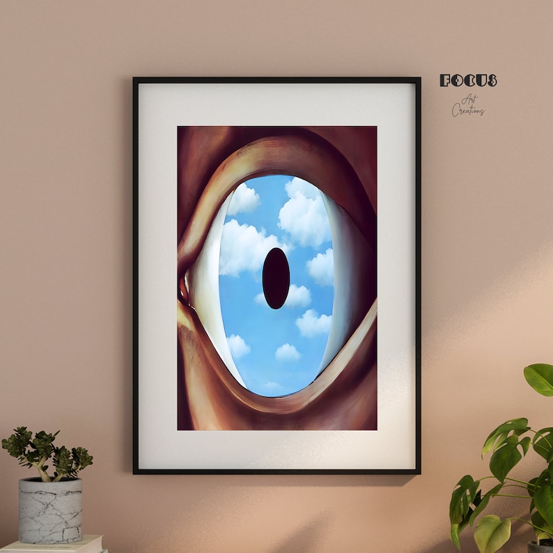 Rene Magritte, the False Mirror, 1928, Rene Magritte Poster, Surrealism ...