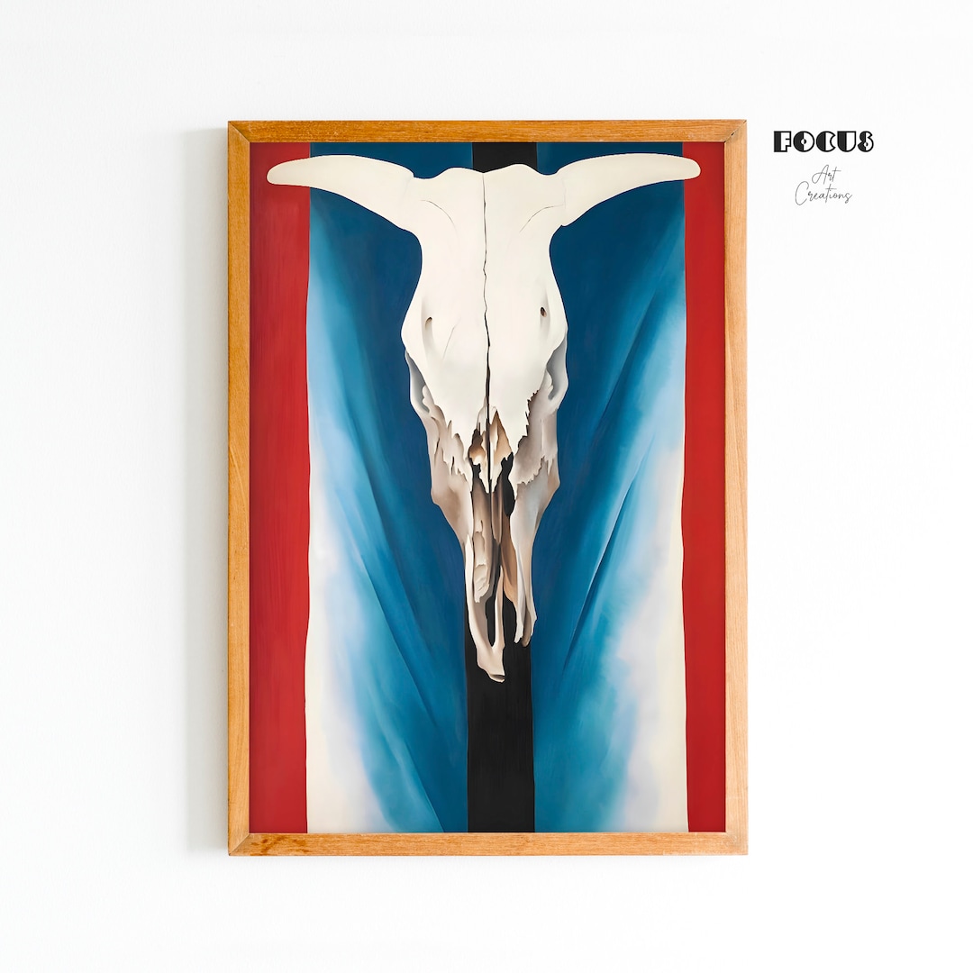 Georgia O Keeffe, Cow's Skull Red White and Blue, 1931, O'keeffe Wall ...