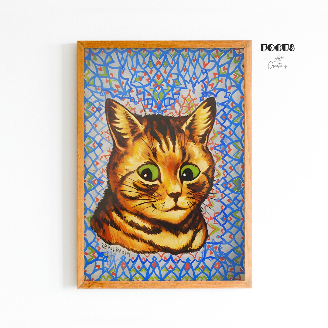 Louis Wain, Louis Wain Cat Poster, Exhibition Art Poster, Animal Print ...