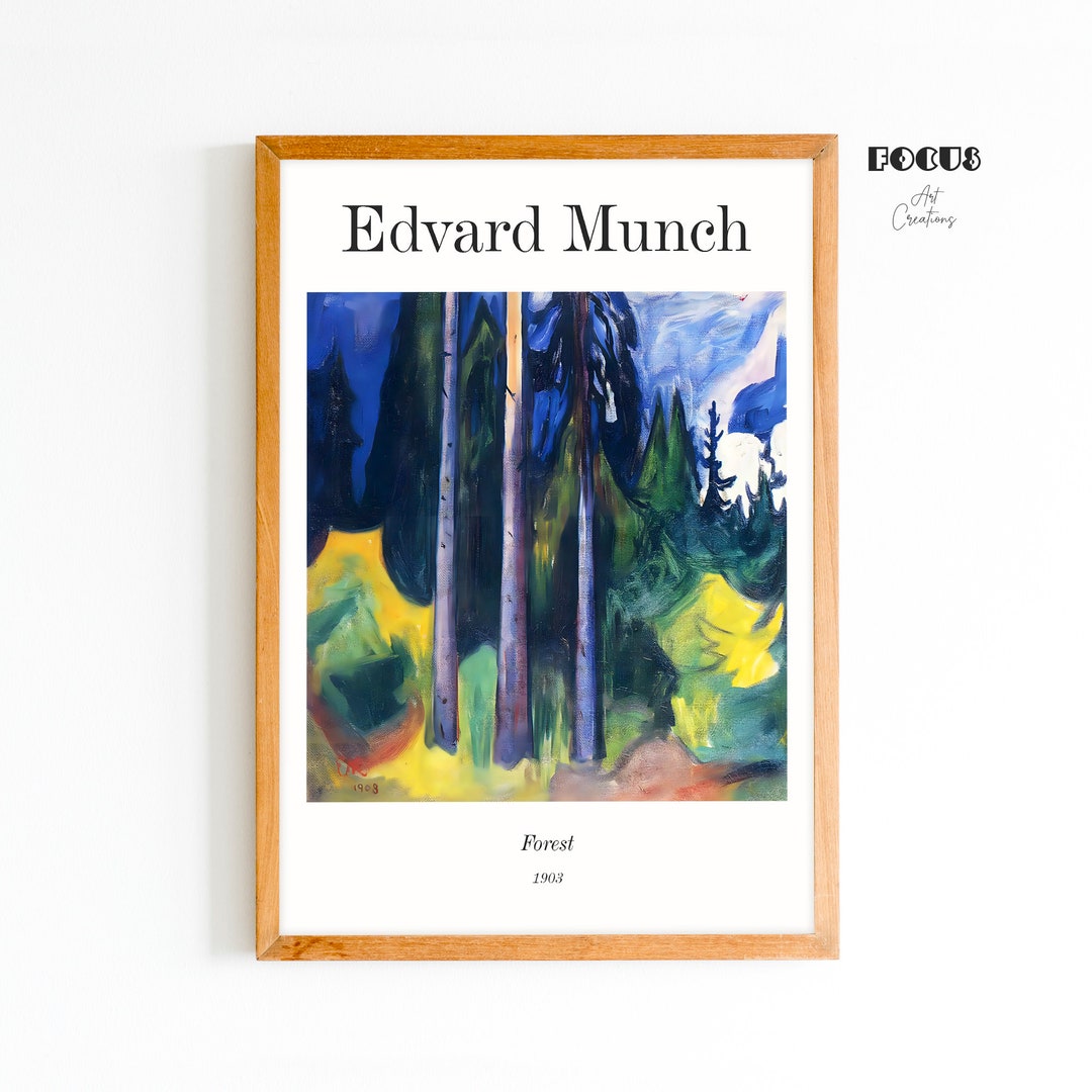 Edvard Munch, Forest, 1903, Edvard Munch Print, Portrait Art, Landscape ...