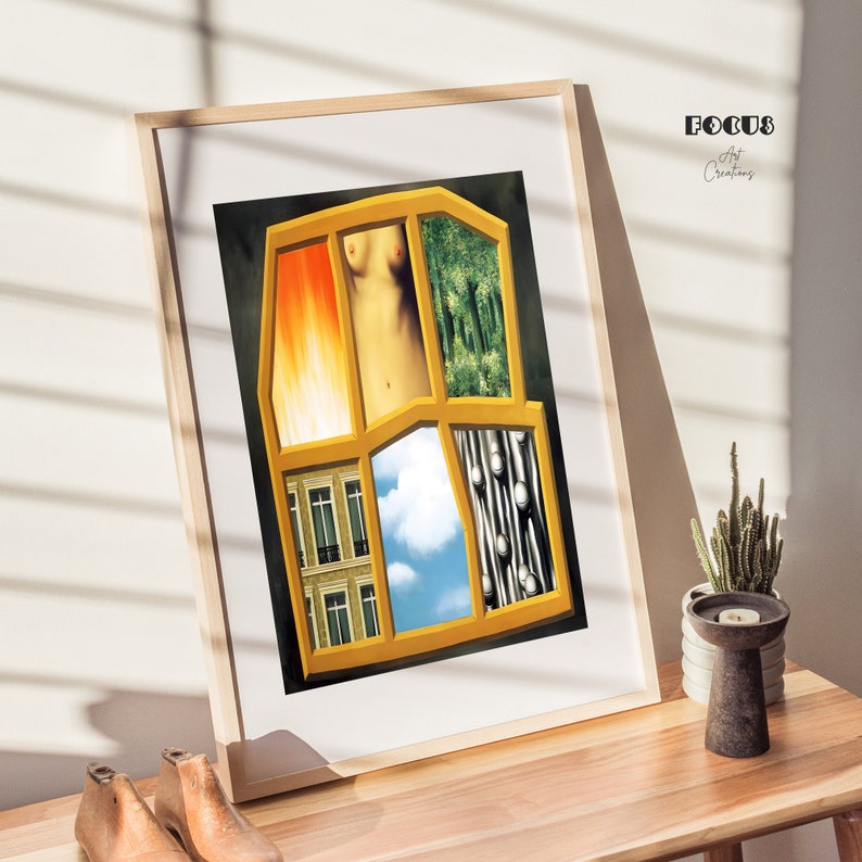 Rene Magritte, the Six Elements, 1928, Magritte Print, Surrealism Art, Home Wall Art, Portrait ...