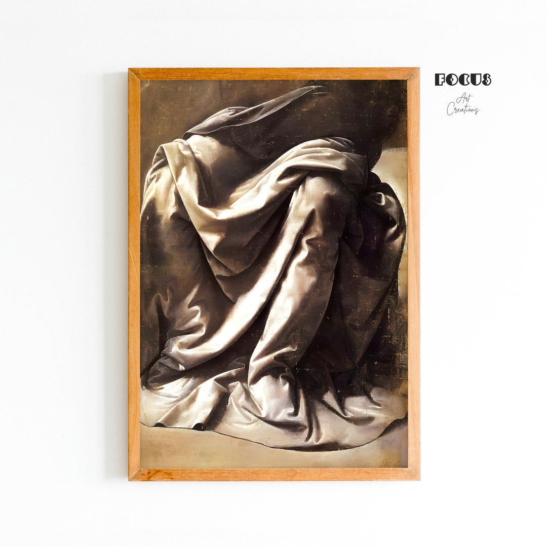 Leonardo Da Vinci, the Study of Drapery of a Seated Figure, 1473, Da ...