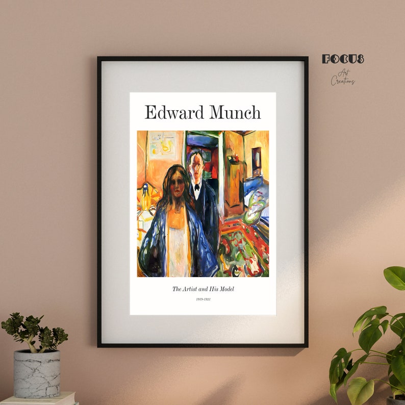 Edward Munch, the Artist and His Model, 1919-1921, Edward Munch Wall ...