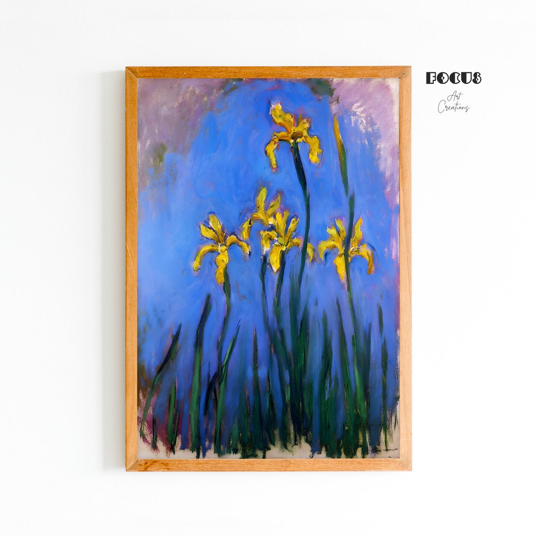 Claude Monet, Yellow Irises, 1914-1917, Impressionist Art, Wall Home ...