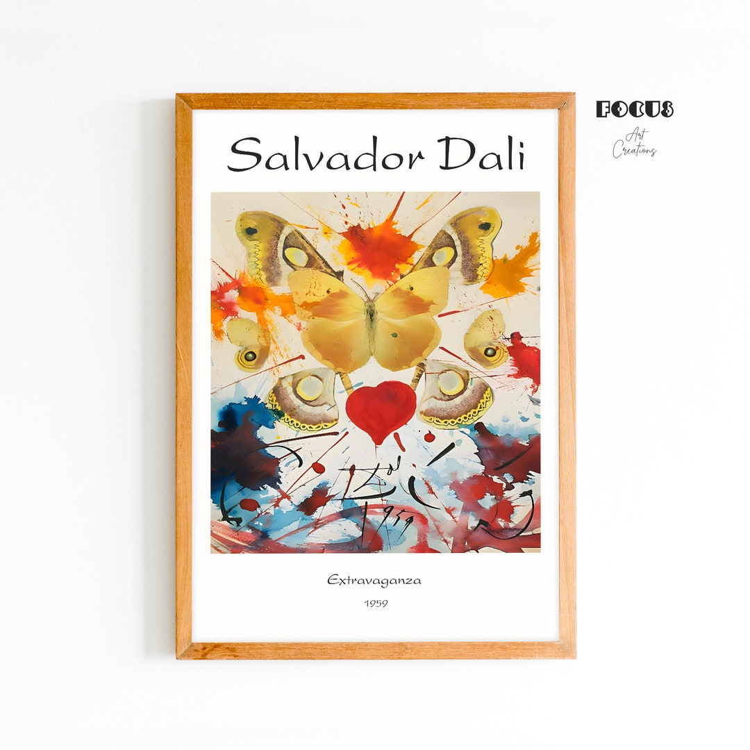 Salvador Dali, Extravaganza, 1959, Dali Exhibiton Poster, Butterfly ...