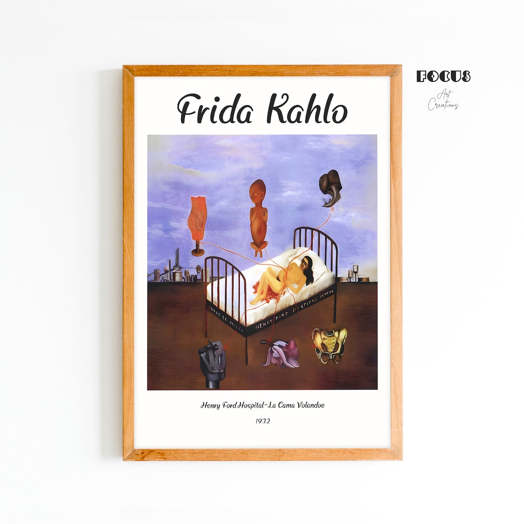 Frida Kahlo, Henry Ford Hospital-la Cama Volando, 1932, Frida Kahlo ...
