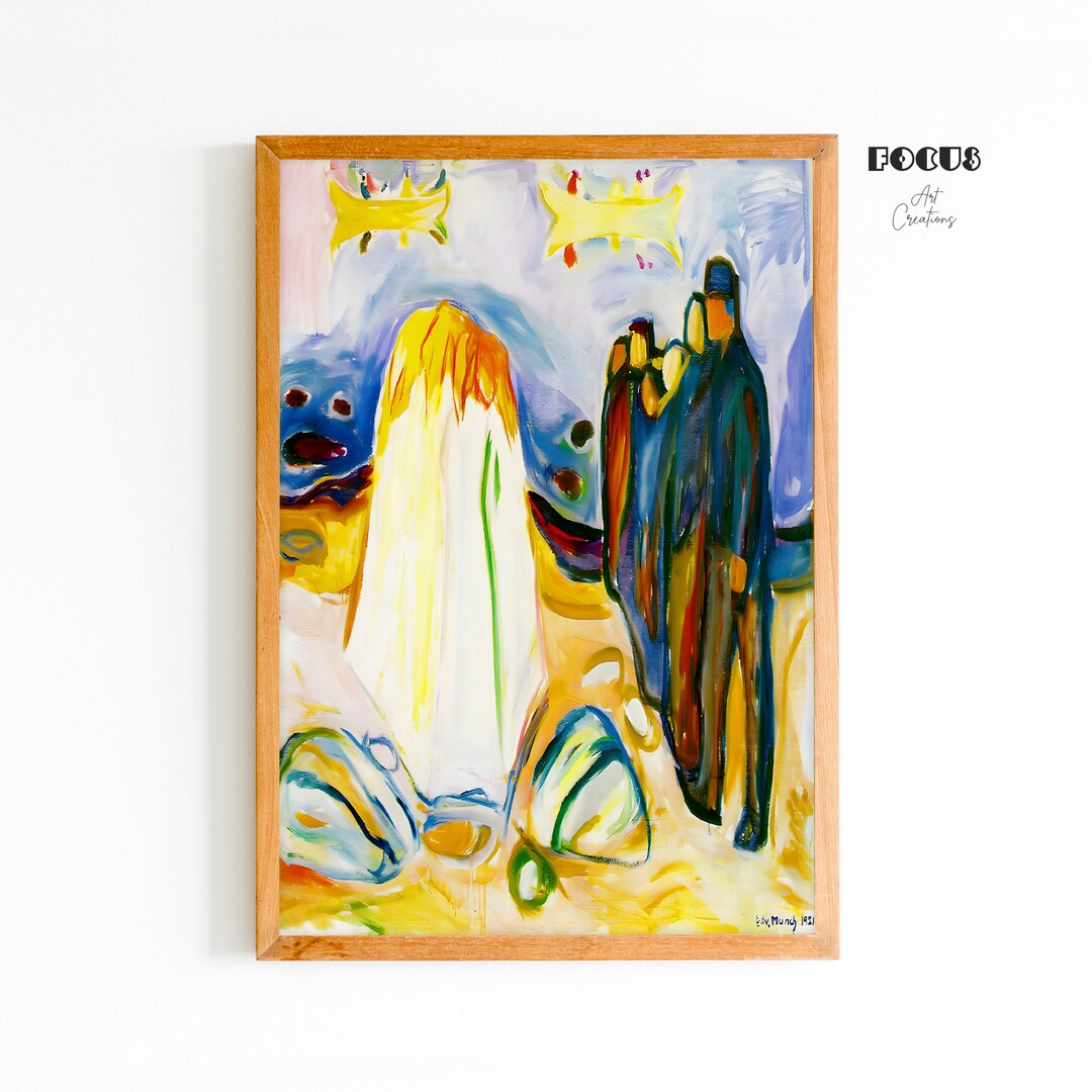 Edvard Munch, Meeting, 1921, Edvard Munch Poster, Portrait Art, Munch ...