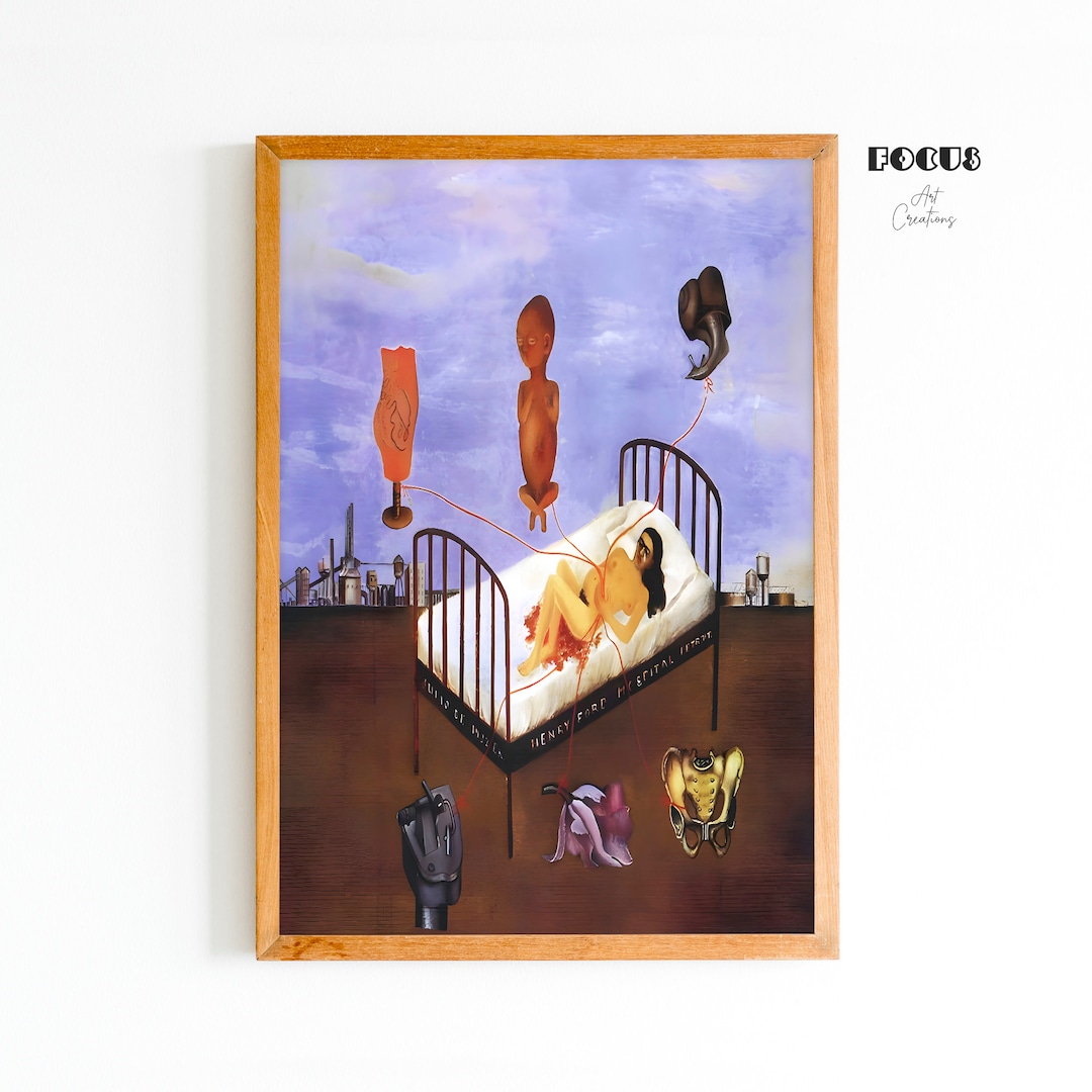 Frida Kahlo, Henry Ford Hospital-la Cama Volando, 1932, Frida Kahlo ...