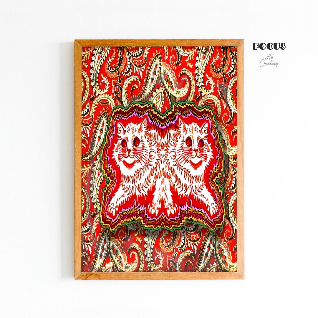 Louis Wain, Louis Wain Cat Poster, Illustration Poster, Exhibition Art ...