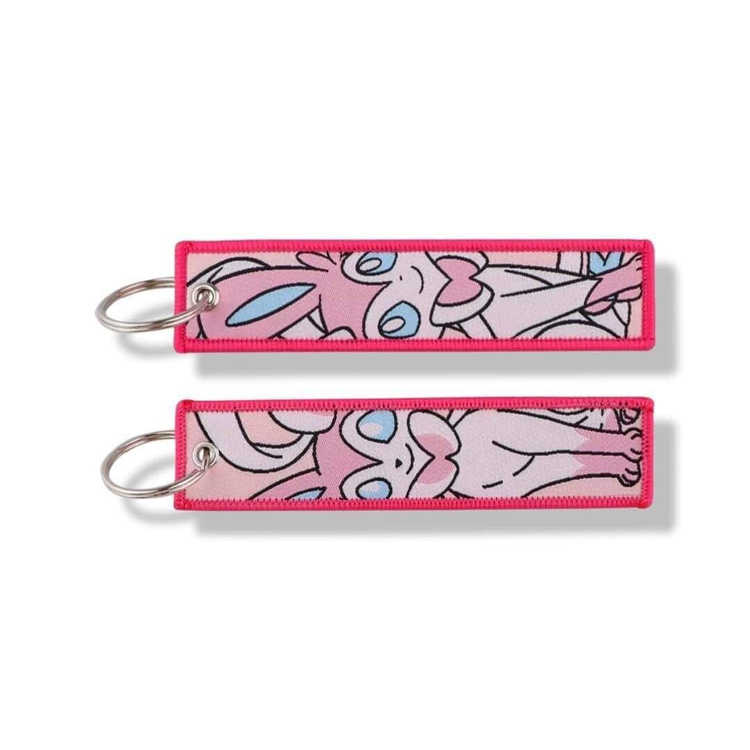 Sylveon Pokémon Embroidered Fabric Keychain - Etsy