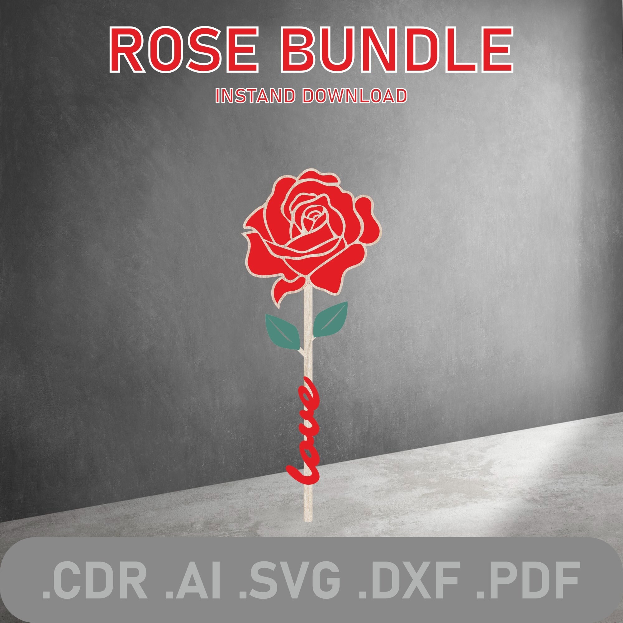 Laser-cut File for Layered Roses, Perfect for Romantic Occasions Like ...