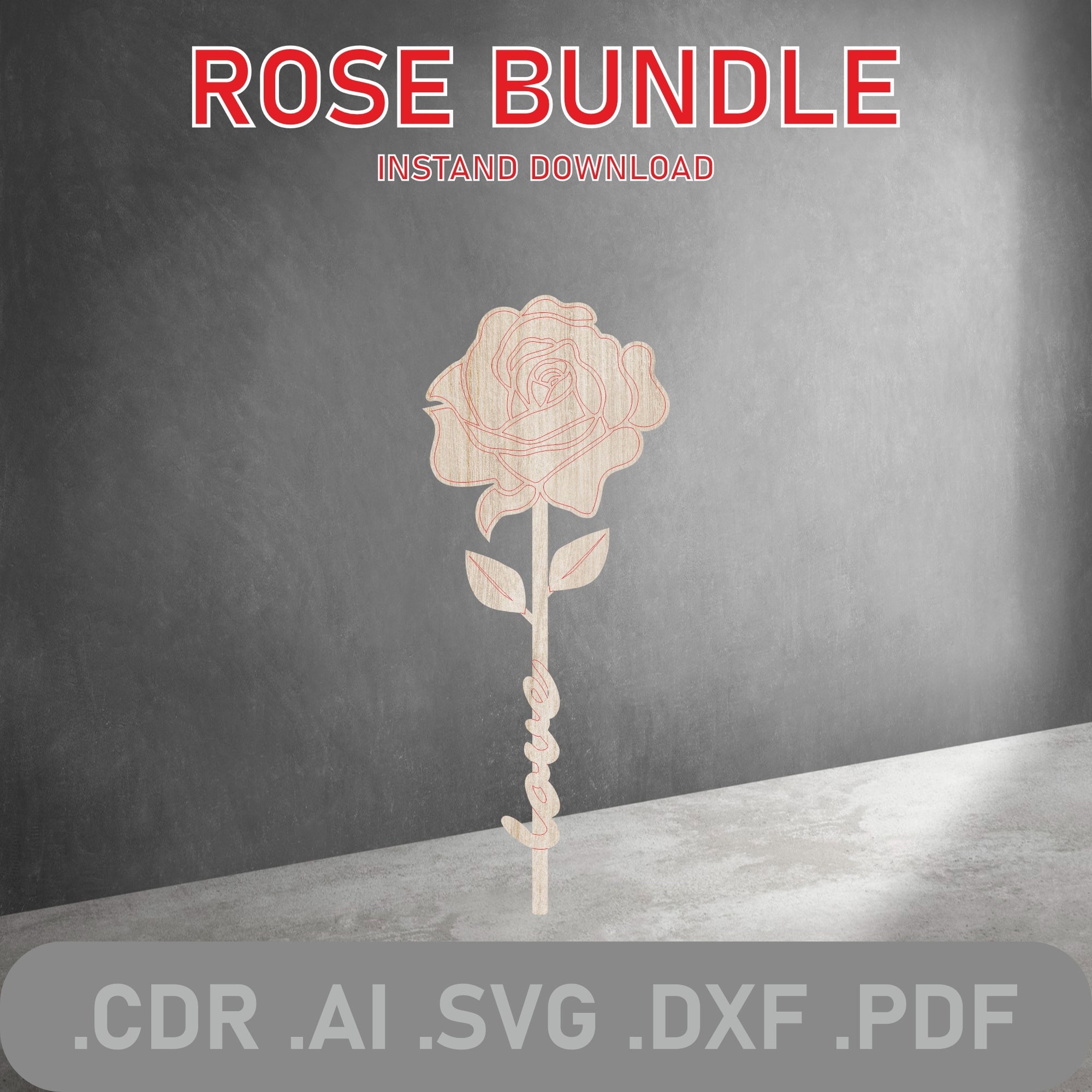 Laser-cut File for Layered Roses, Perfect for Romantic Occasions Like ...