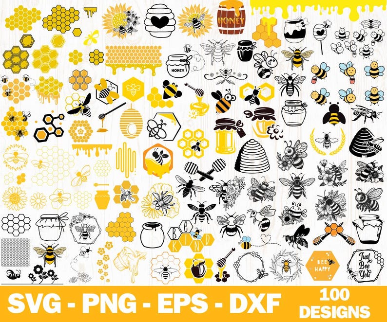 Bee Svg Bundle| Bee Hive Svg| Honeycomb Svg| Bee Clipart| Bee Cut Files ...
