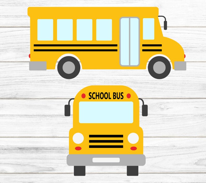 School Bus Svg, Bus Svg, Back to School Svg, Front Bus Svg, Dxf, Jpeg ...
