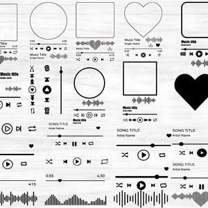 Music Player SVG Bundle: Song Art Cut Files (instant Download) - Etsy